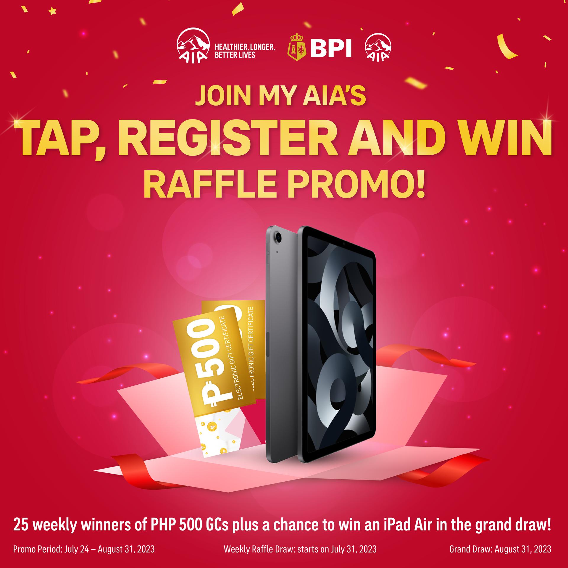 TAP, REGISTER AND WIN FULL CAMPAIGN MECHANICS